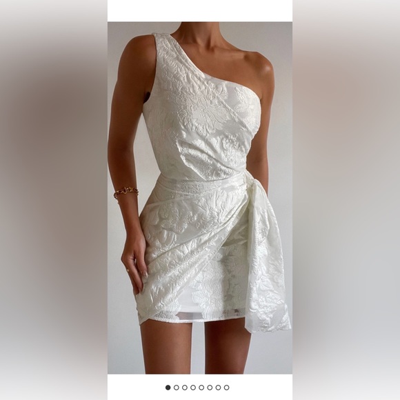 Showpo. | Dresses | Showpo Brailey Mini Dress One Shoulder Wrap Front ...